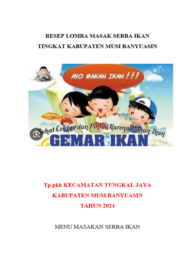 Resep Lomba Masak Serba Ikan 2024 | PDF