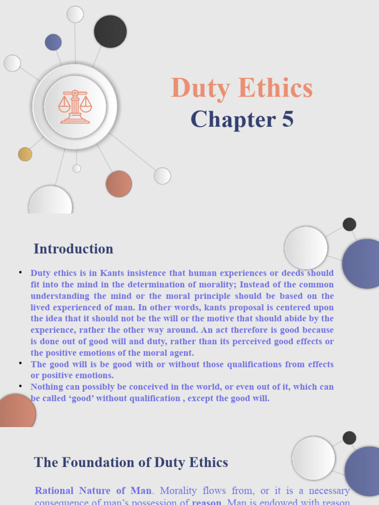 Duty Ethics | PDF | Reason | Immanuel Kant