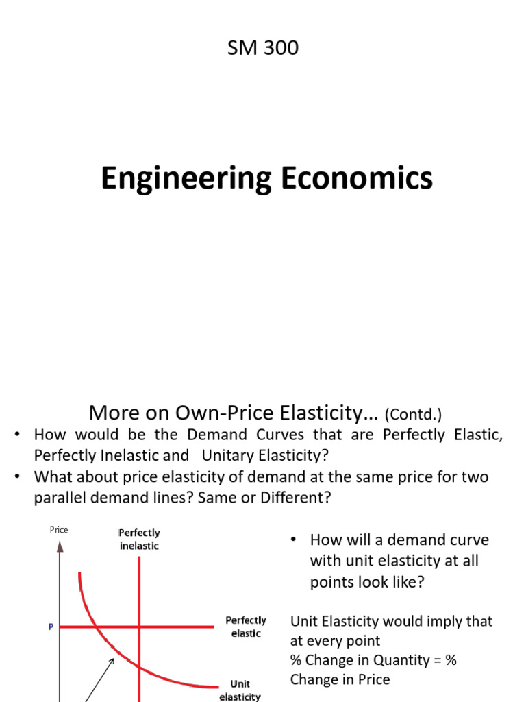 Engineering Economics | PDF | Price Elasticity Of Demand | Demand
