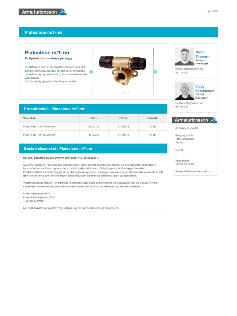 Plate Arch With T-Tube | PDF