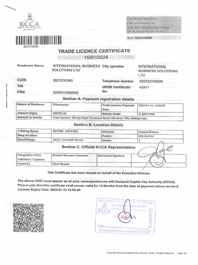 Certified Trading Licence 2024 | PDF