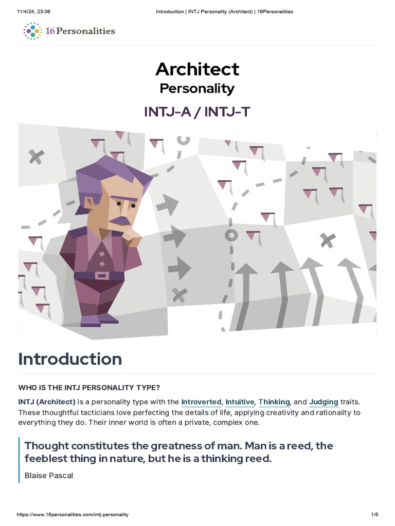 INTJ Personality Type Overview | PDF | Personality Type | Thought