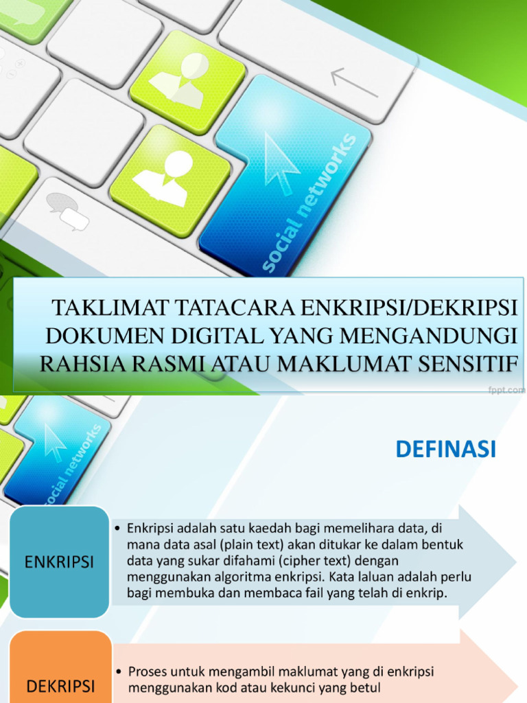 Tatacara Pengurusan Enkripsi Dekripsi Dokumen Rasmi | PDF