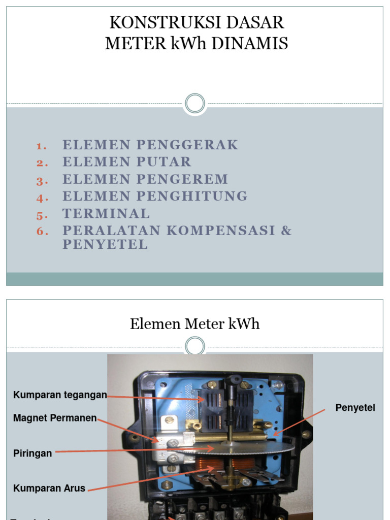 Bahan Ajar - KONSTRUKSI DASAR METER KWH DINAMIS | PDF
