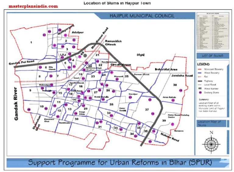Hajipur Slums Location Map | PDF