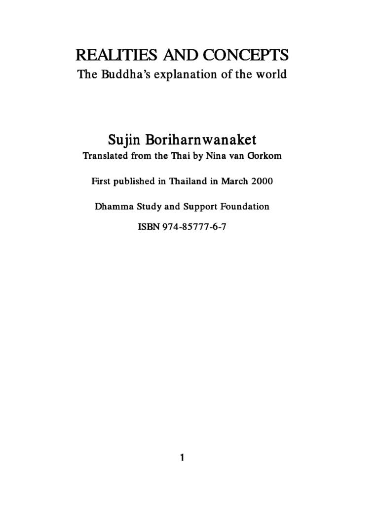 Realities and Concepts | PDF | Concept | Reality