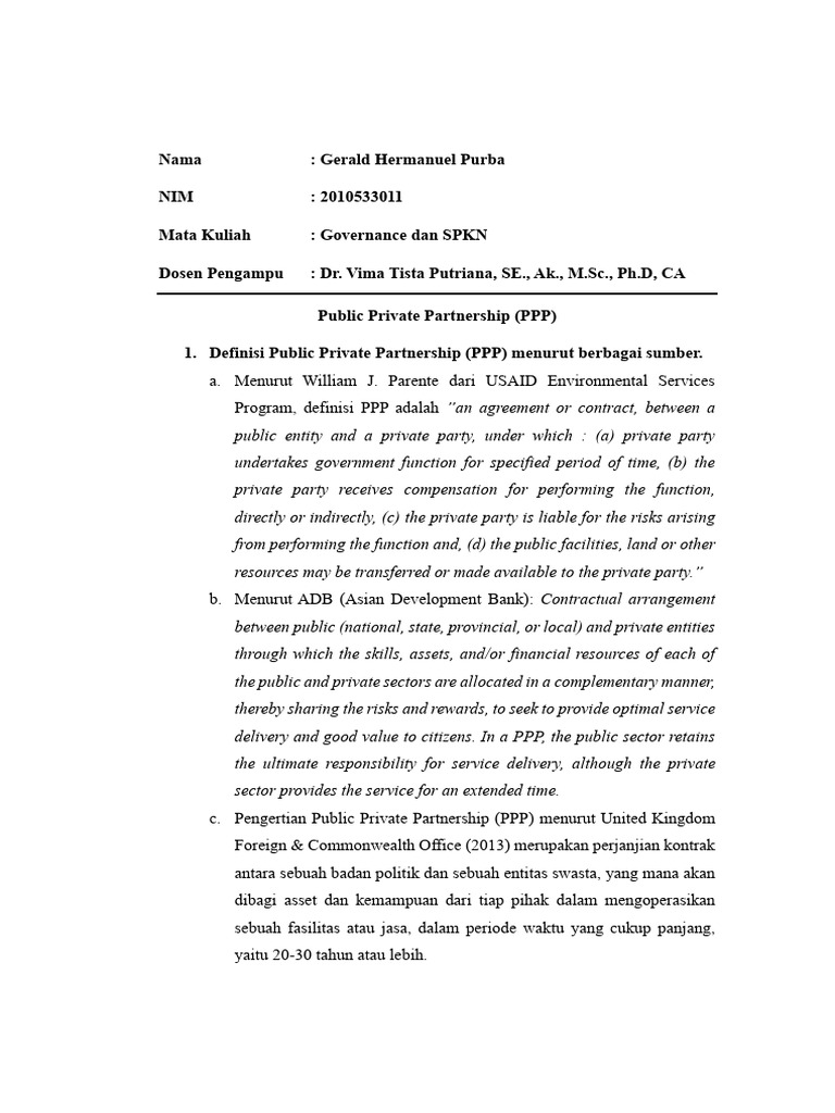 Gerald Hermanuel Purba - Tugas Governance Dan SPKN | PDF