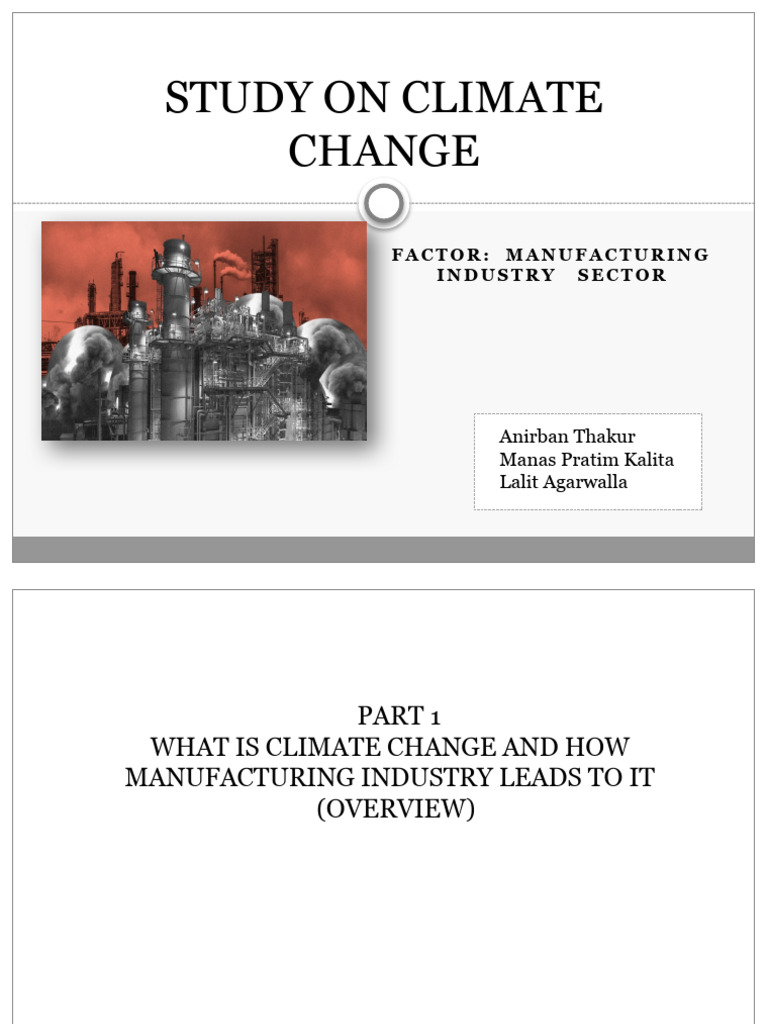 Study On Climate Change | PDF | Climate Change | Greenhouse Gas