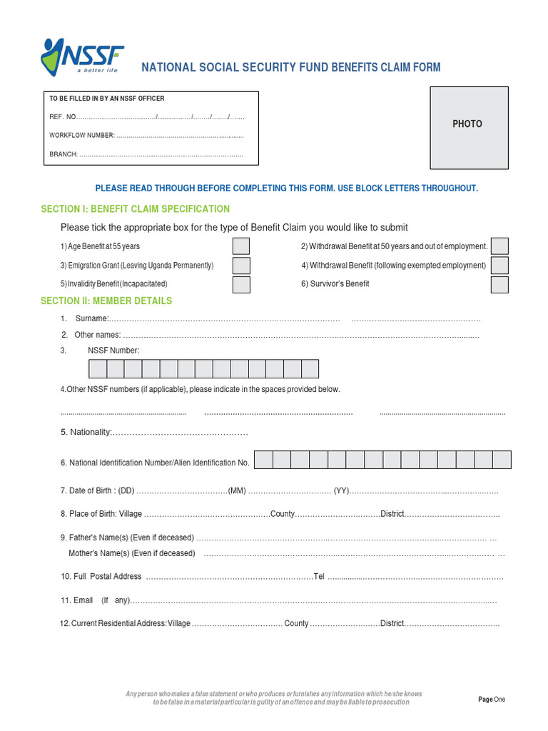 Claim Form | PDF | Identity Document | Passport