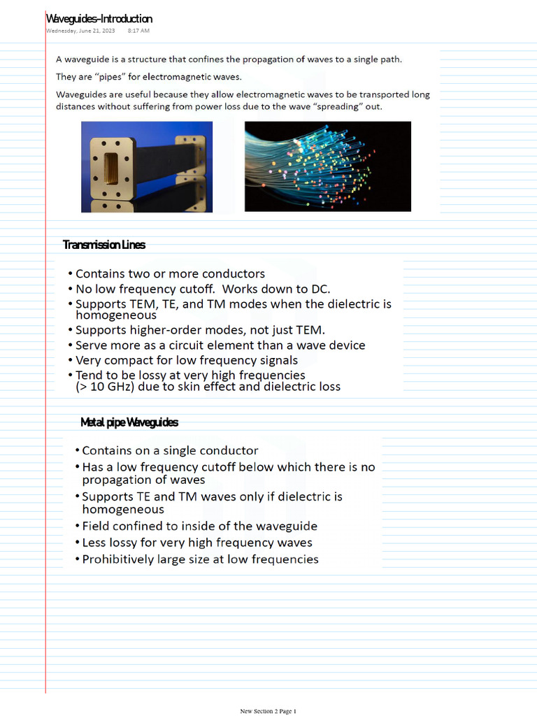 Waveguide Modes & Analysis Guide | PDF | Waveguide | Waves
