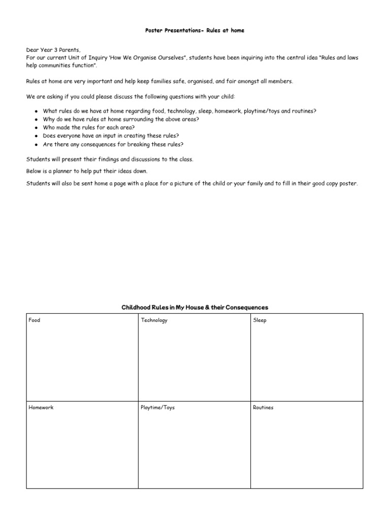 Childhood Rules in Our House | PDF | Wellness