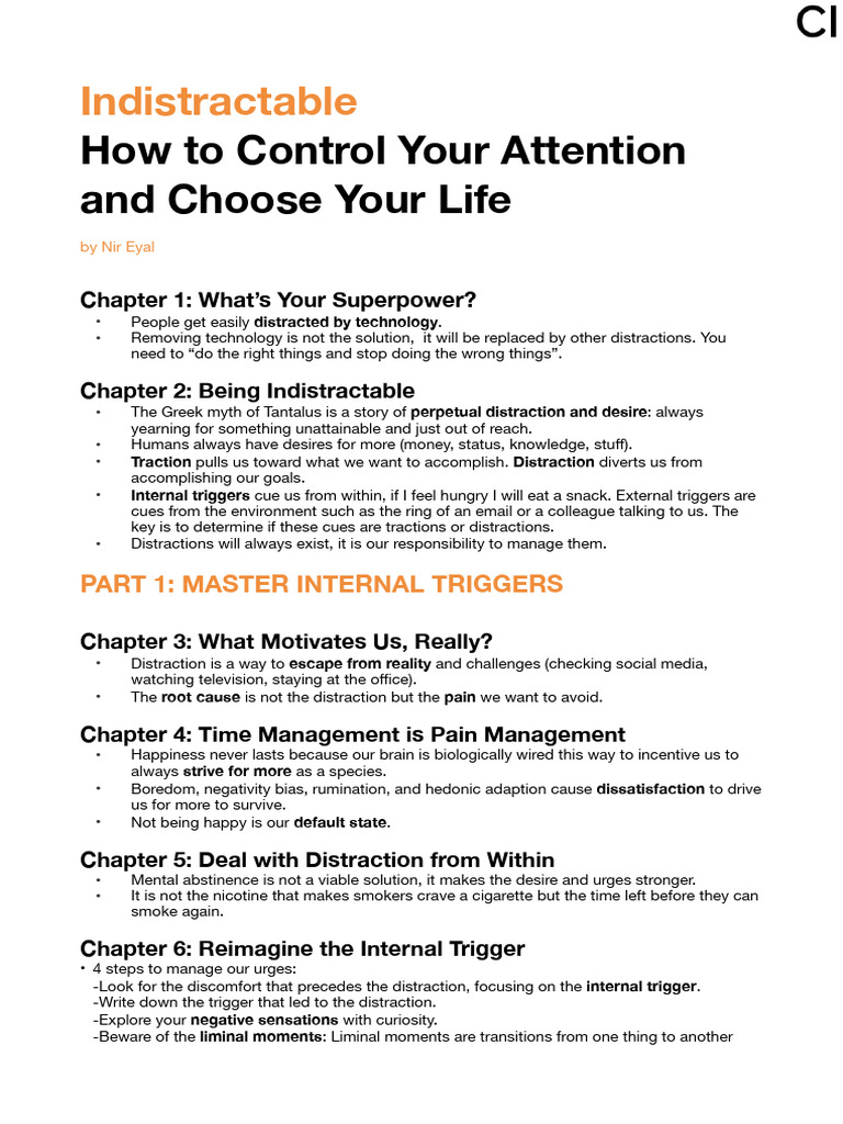 Mastering Focus in a Distracted World | PDF | Self Control | Self-Management