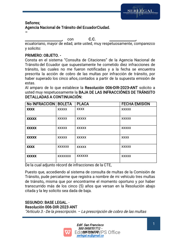 Prescripción Por Cobro de Multas | PDF | Estatuto de limitaciones | Justicia