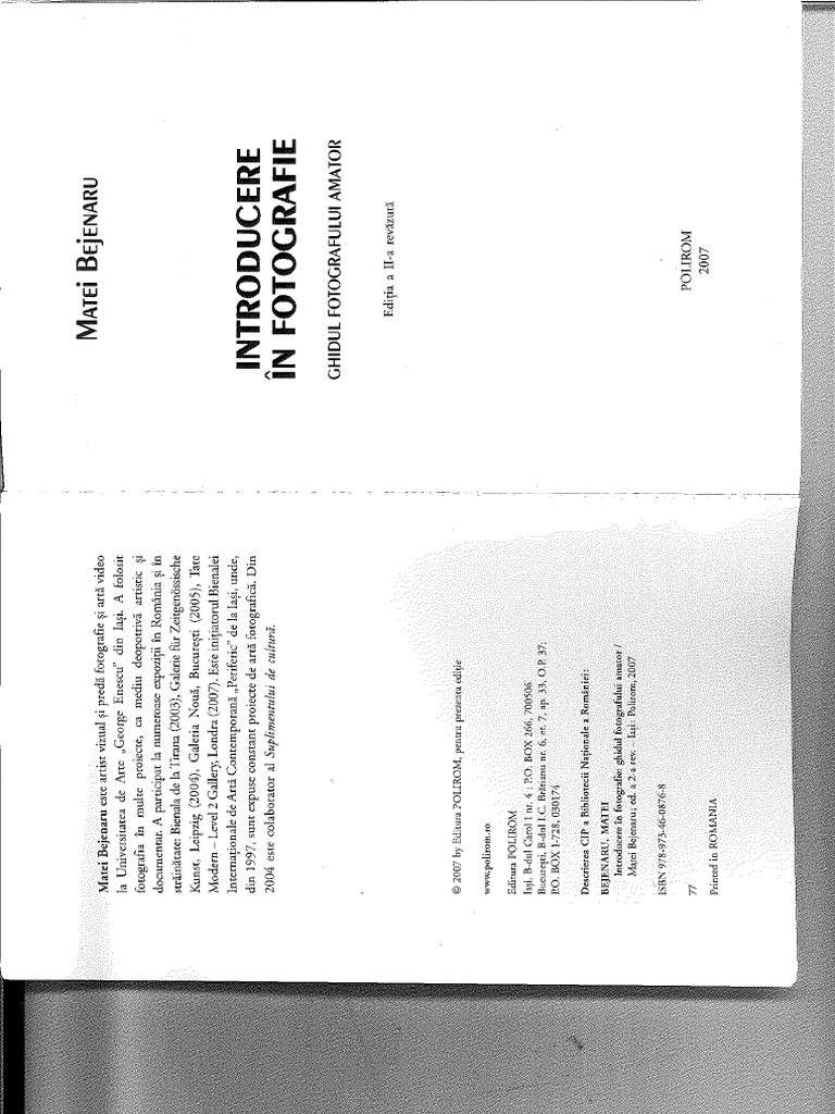 Introducere in Fotografie | PDF