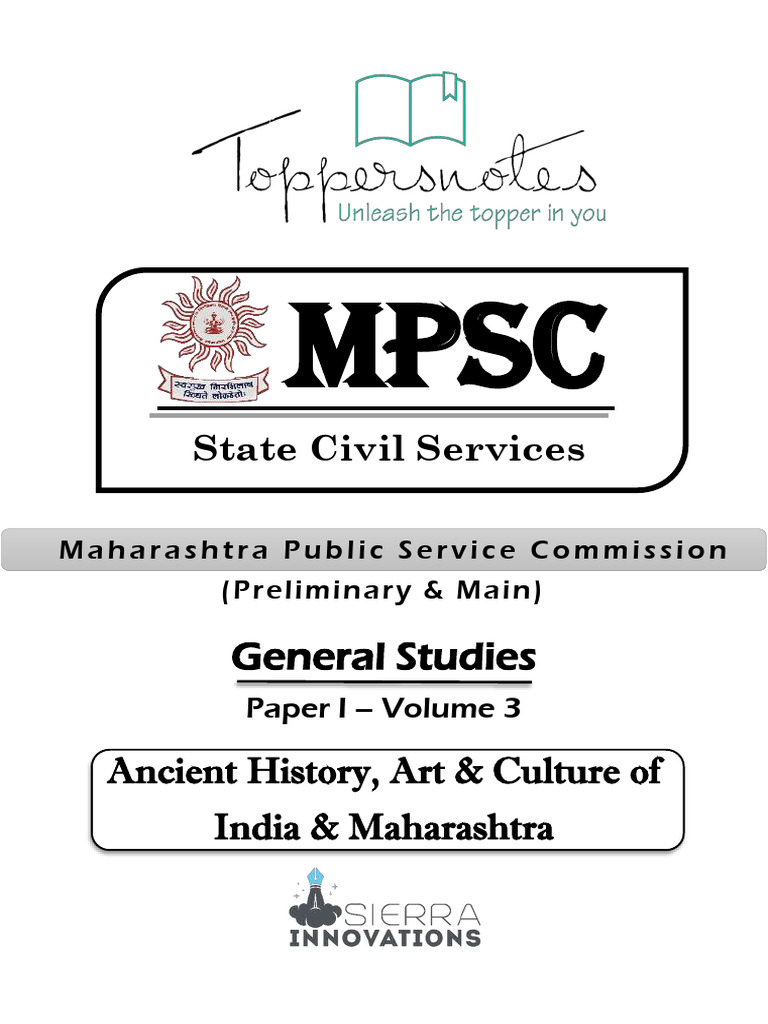 MPSC Sample Paper 1 Volume 3 Ancient History Art Culture of India Maharashtra | PDF | Social ...
