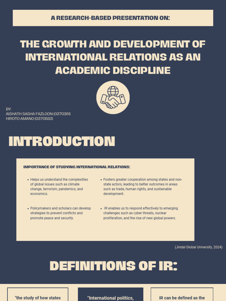 Intro To IR Presentation | PDF | International Relations | Political Science