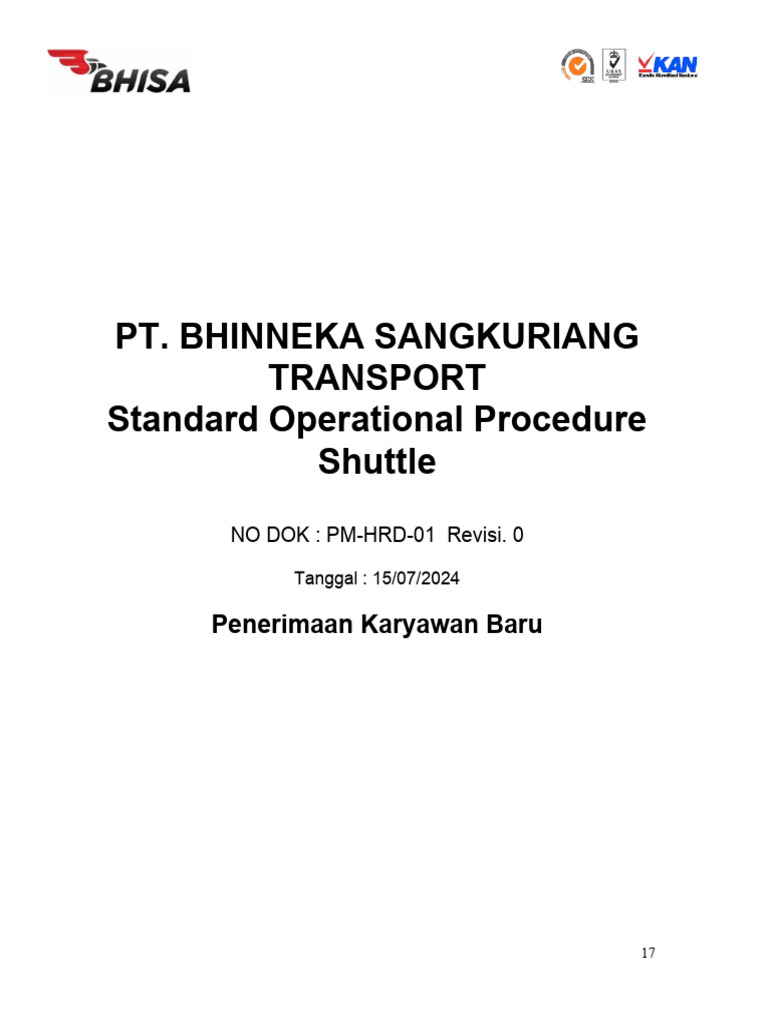 SOP-HRD Penerimaan Karyawan (1) | PDF