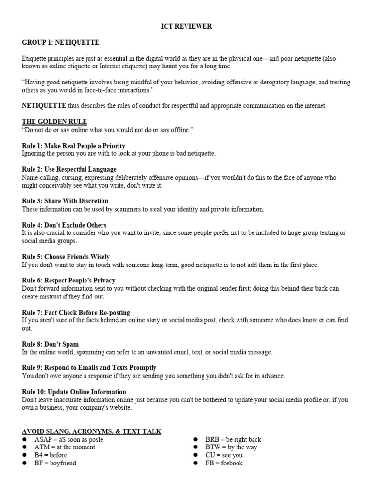 Ict Reviewer | PDF | Malware | Computer Virus