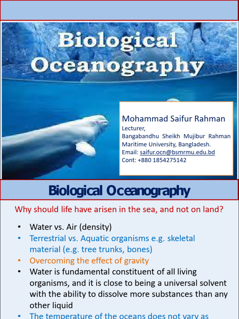 OCN 2205 Topic 1&2-1 | PDF | Phytoplankton | Primary Production