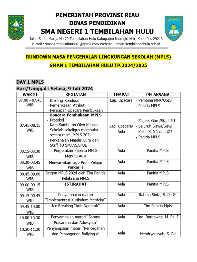 Rundown MPLS Smansahul 2024 | PDF