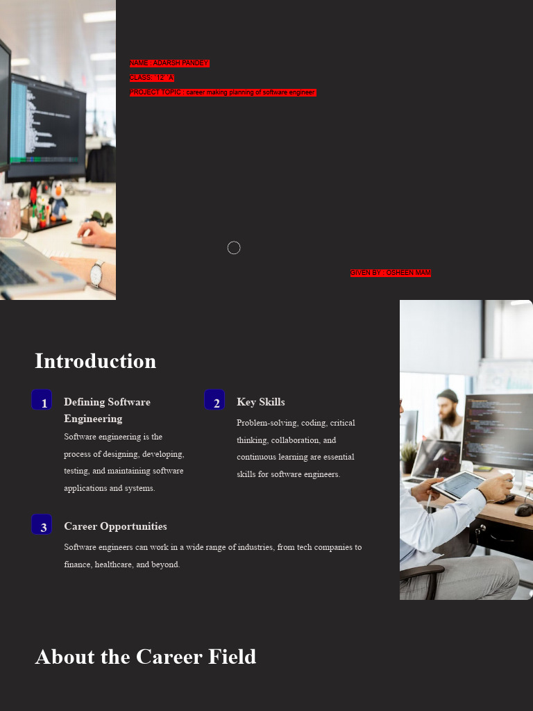 Summer Vacation Project Career Planning Process of Software Engineer ...