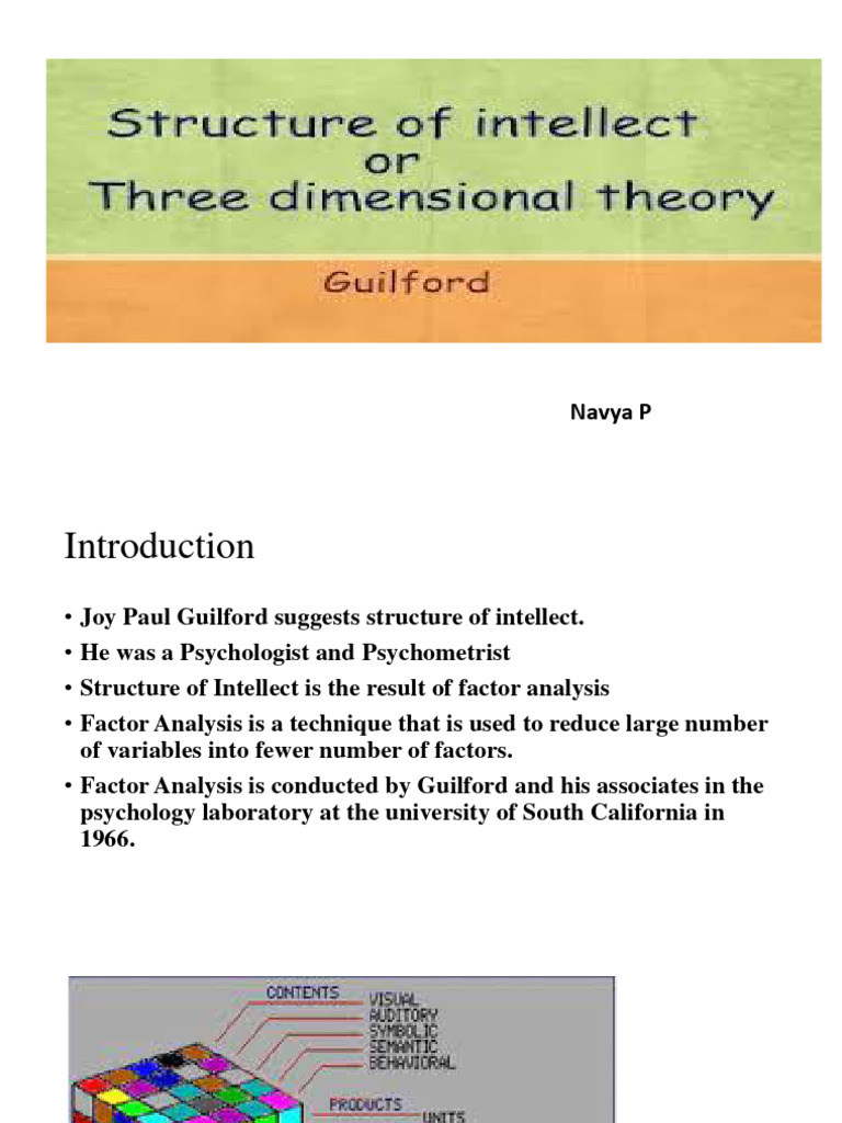Guilford's Structure of Intellect | PDF | Information | Thought