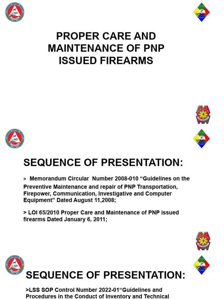 Care & Maintenance of PNP Firearms Guide | PDF