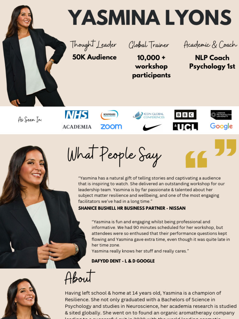 Yasmina Lyons Brief 2 | PDF | Psychological Resilience | Cognition