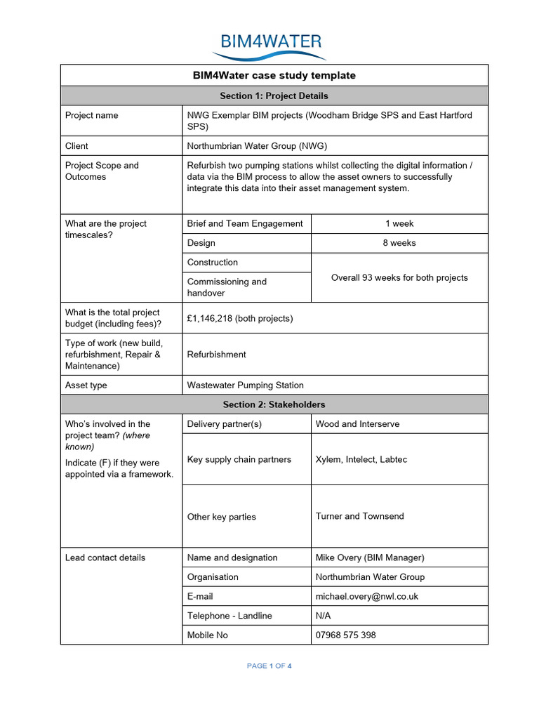 NWG Exemplar BIM Projects Case Study | PDF | Building Information Modeling | Life Cycle Assessment