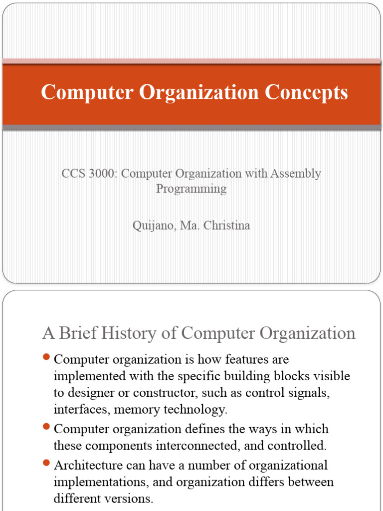 03 ComputerOrganization+Concepts | PDF | Central Processing Unit | Random Access Memory