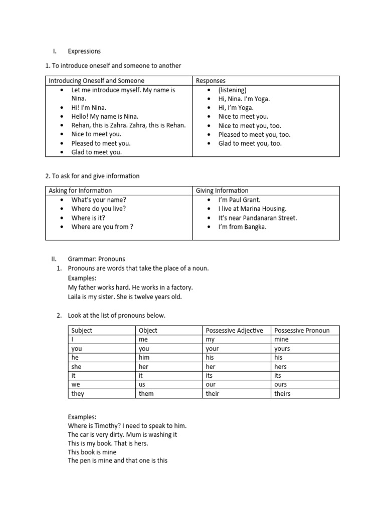 Materi VII Chapter 2 | PDF | Pronoun | Morphology
