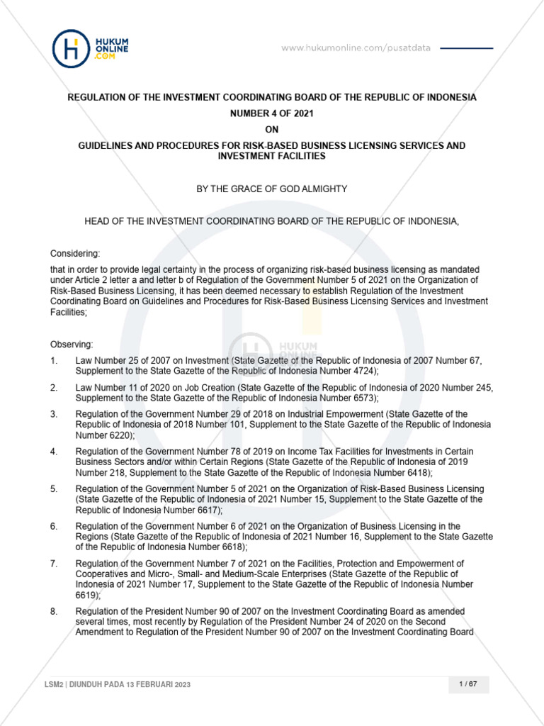 PRLB BKPM 4 2021 en | PDF | Corporate Tax | Taxes