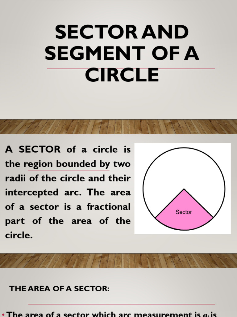 Area and Arc Length of Circle Segments | PDF | Teaching Methods ...