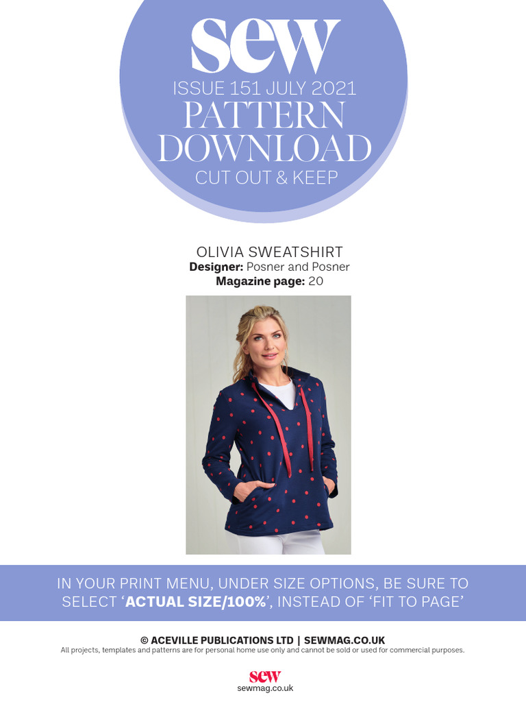 Olivia Sweatshirt Pattern Guide | PDF | Softlines (Retail) | Fashion