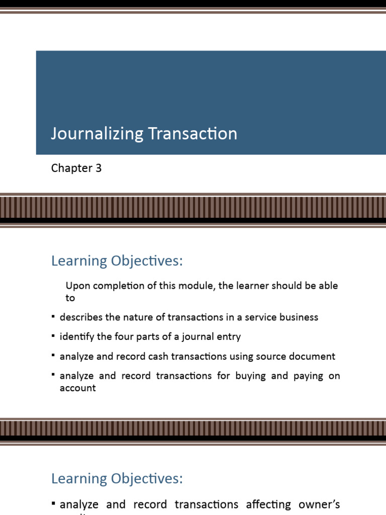 Journalizing Transactions | PDF | Receipt | Debits And Credits