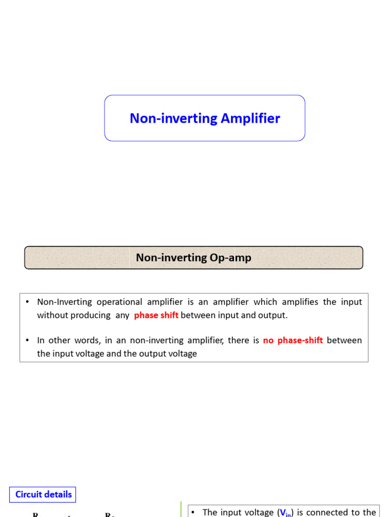 Non-Inverting Amplifier Overview | PDF | Operational Amplifier | Amplifier