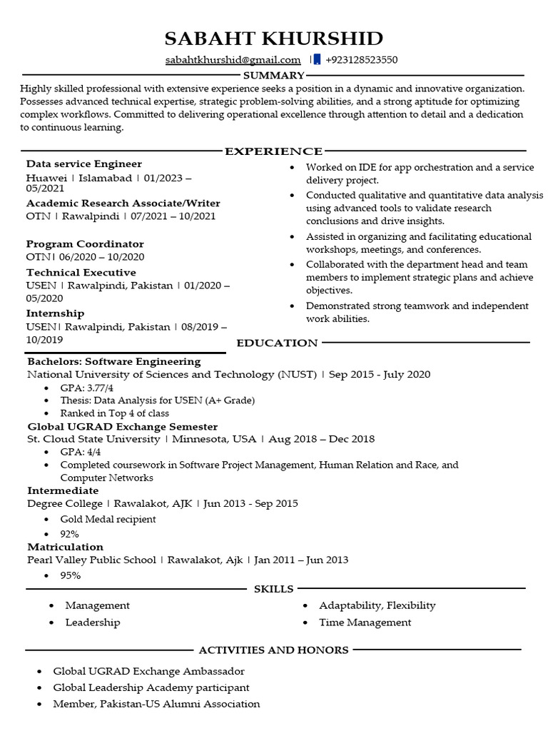 Sabaht CV F | PDF | Computing | Information Technology