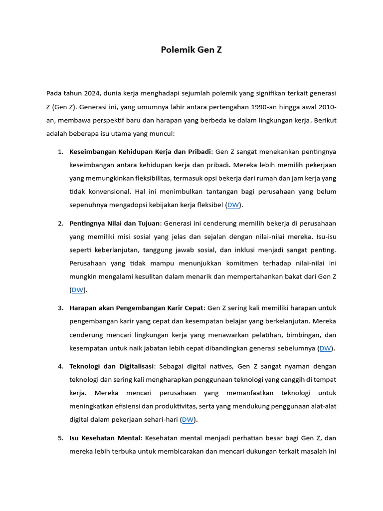 Polemik Gen Z | PDF