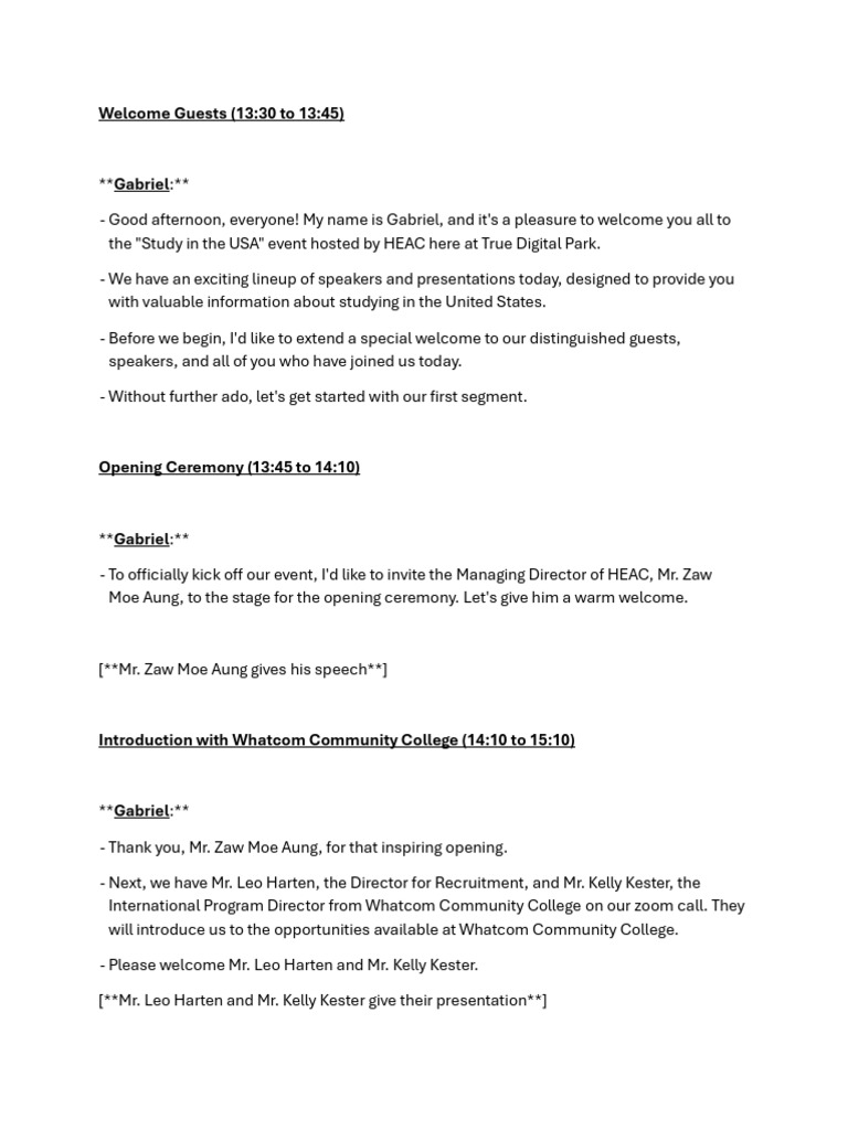 Updated Script For Gabriel | PDF