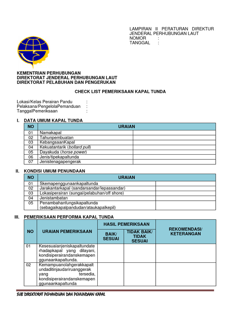 Lampiran Ii Chek List Pemeriksaan HK 103 | PDF