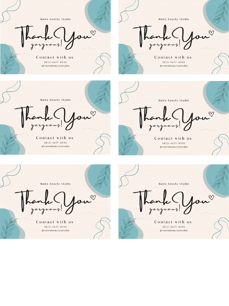 Contoh Template Card | PDF