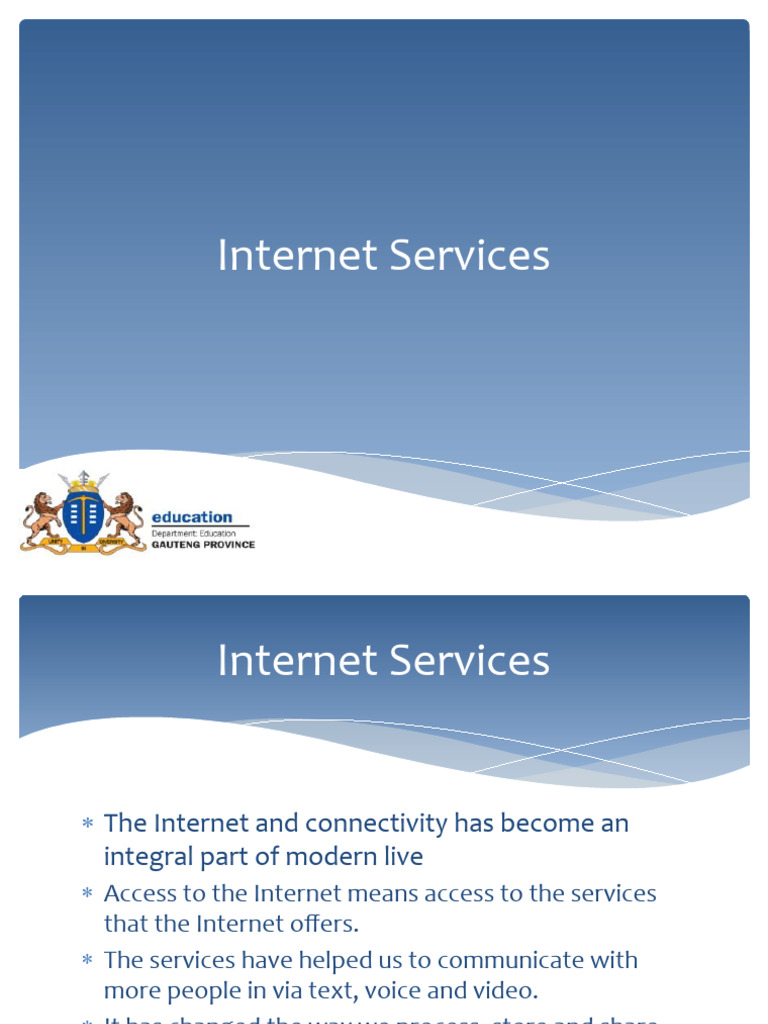 Network Technology - Networks - W1 L2 Internet Services | PDF | File ...