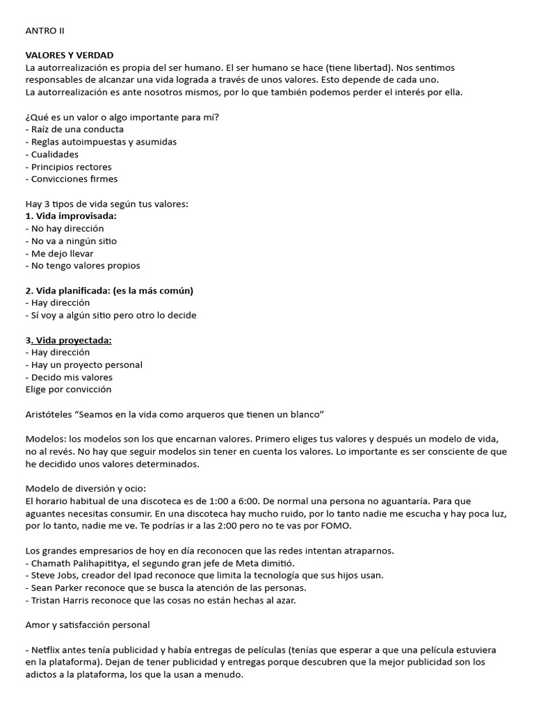 Antro Ii | PDF | Amor | Verdad