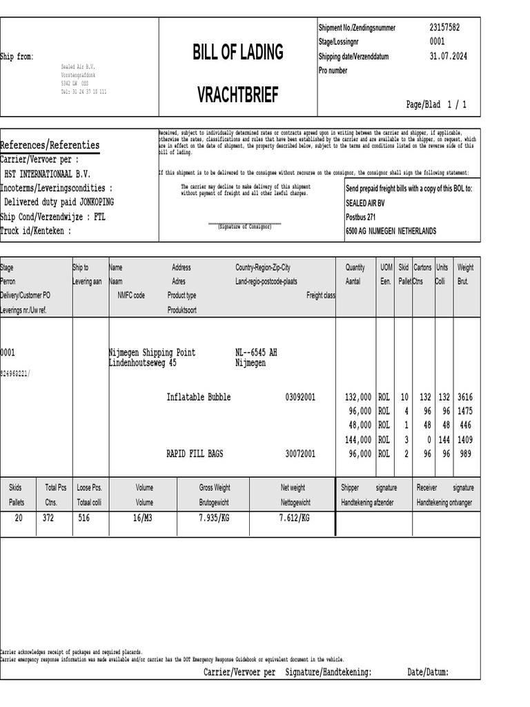 Bol 1 | PDF | Cargo | Bill Of Lading