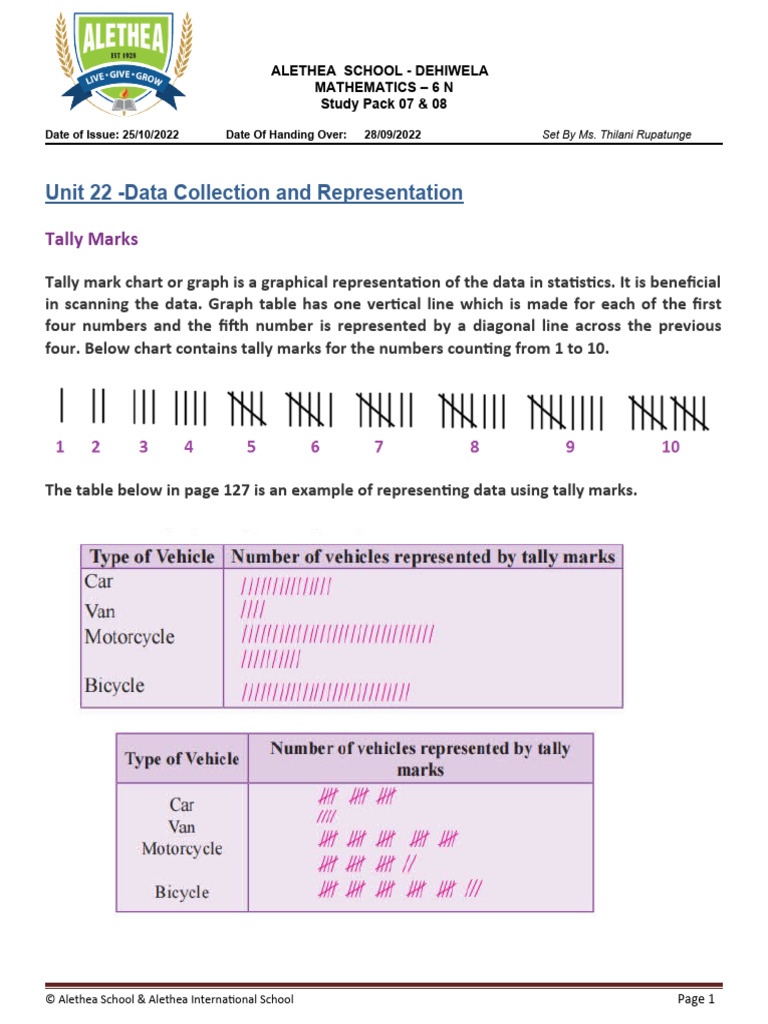 6N - Maths - T3 - 07 & 08 (Graphs) | PDF | Data Analysis | Data