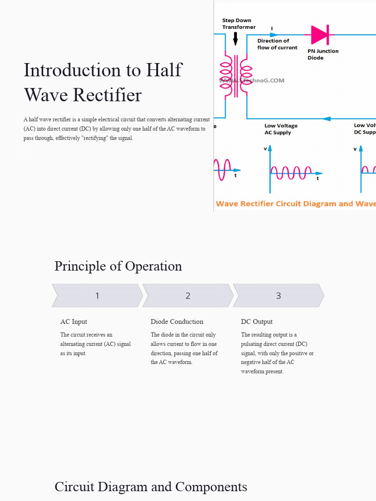 Introduction To Half Wave Rectifier | PDF | Rectifier | Direct Current