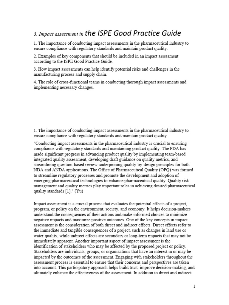 3 Impact Assessment | PDF | Risk | Customer Relationship Management