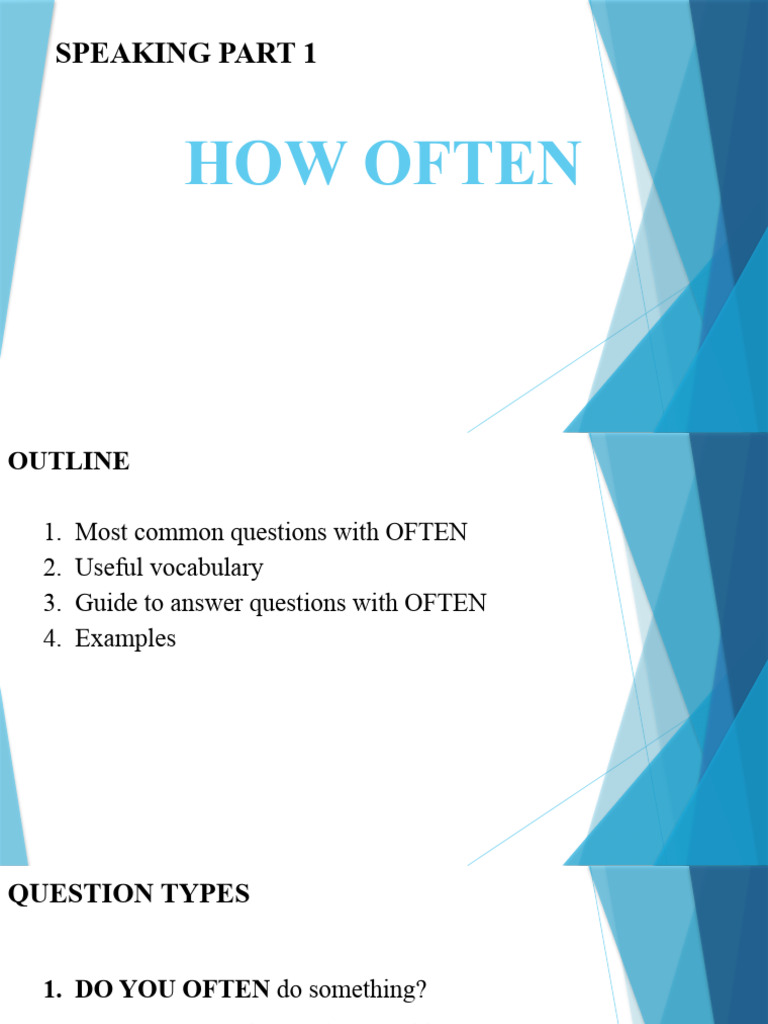 Speaking Part 1 - How Often | PDF | Vocabulary | Grammar