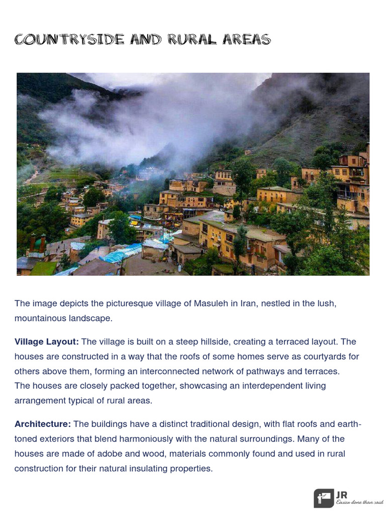 Countryside and Rural Areas | PDF | Cost Of Living | Trees