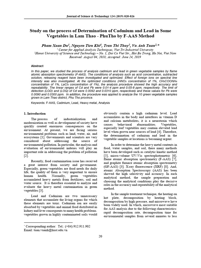 AAS Paper | PDF | Detection Limit | Atomic Absorption Spectroscopy